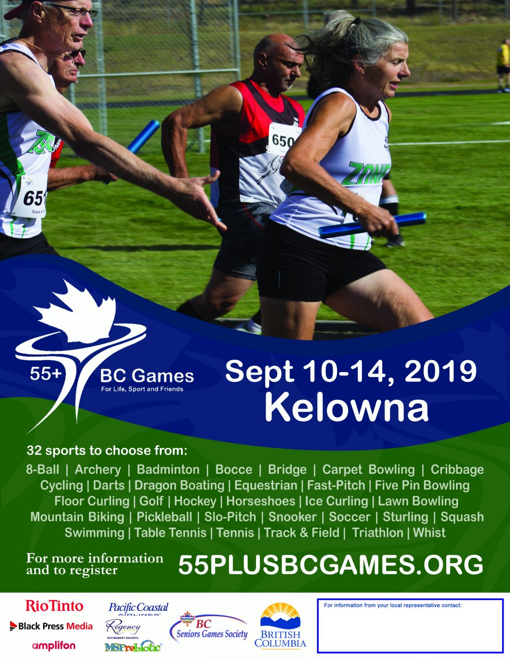 2019 track 2 – 55+ BC Games